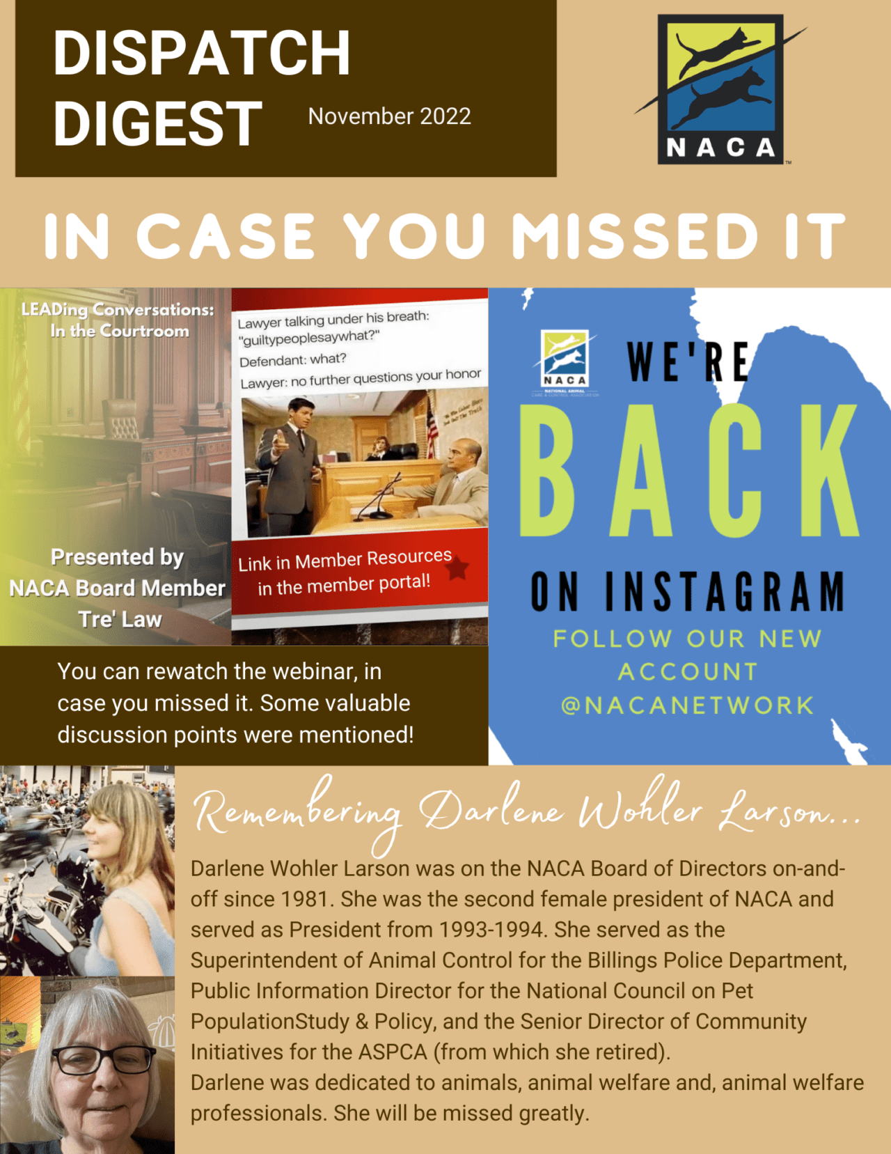 November 2022 Dispatch Digest - National Animal Care & Control Association